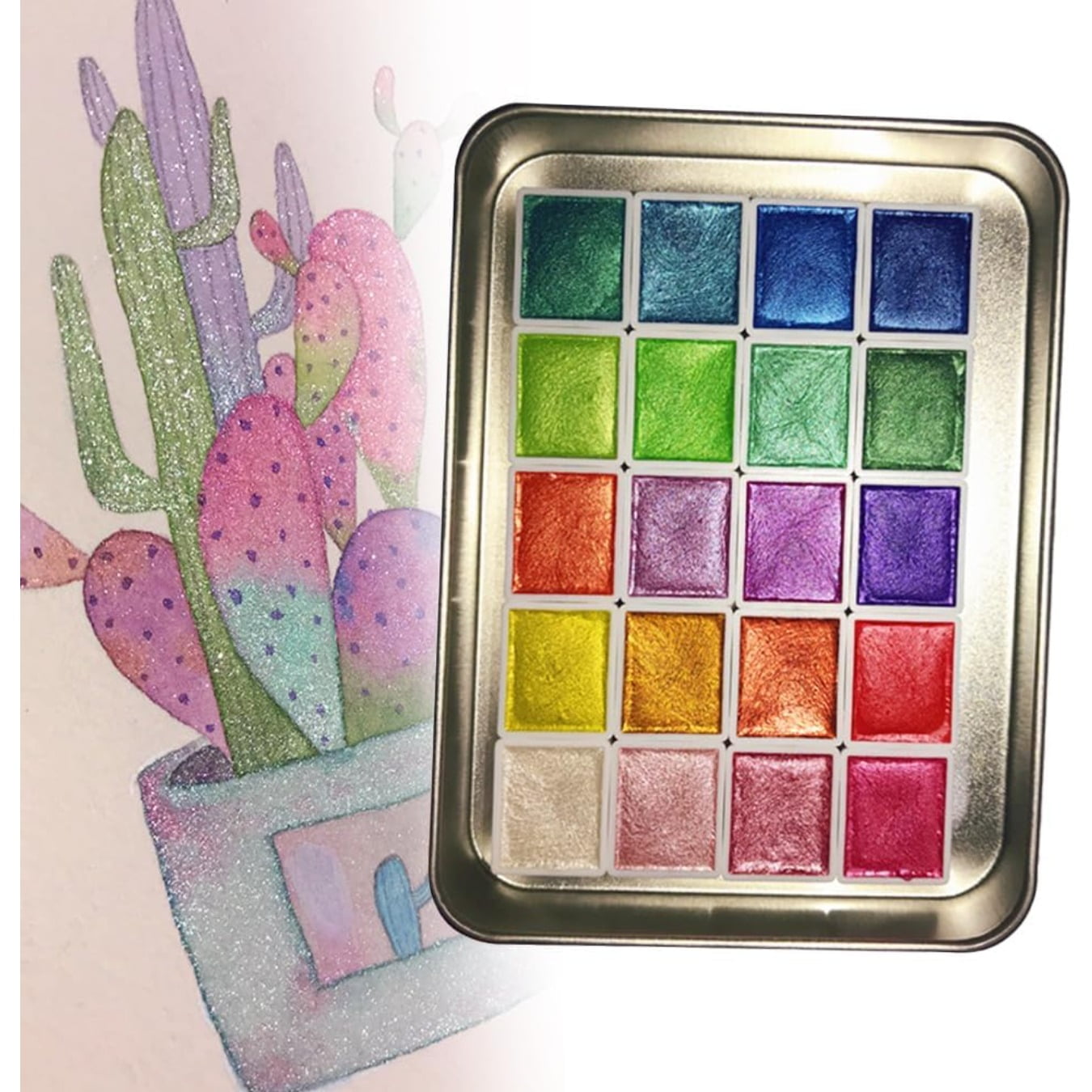2025 Upgrade Color Shifting Watercolor Paint, 20 Colors Watercolor ...
