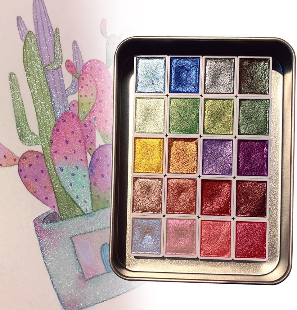 2025 Upgrade Color Shifting Watercolor Paint, 20 Colors Watercolor ...