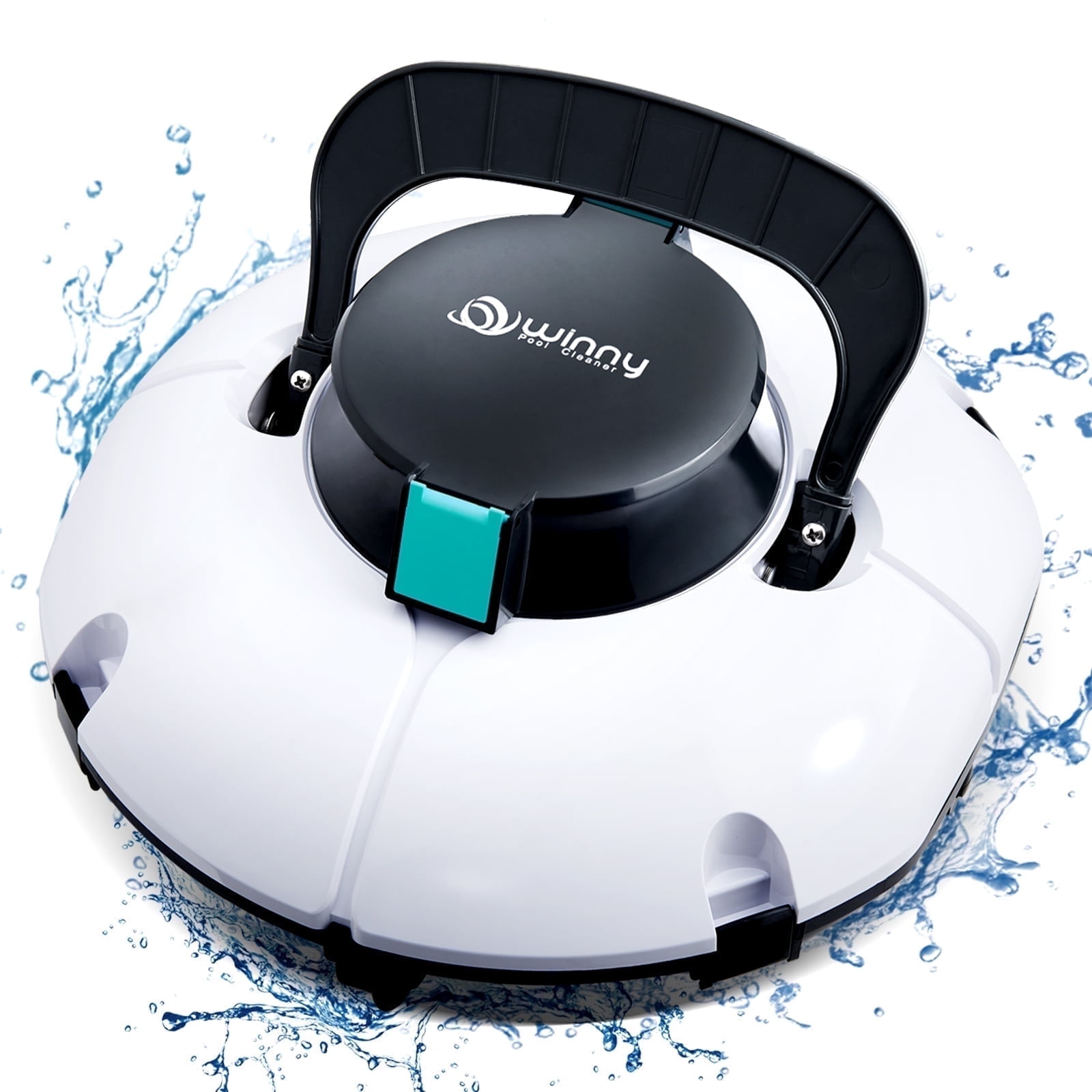 Winny Cordless Pool Cleaner, Automatic Robotic Vacuum, Dual Suction for ...