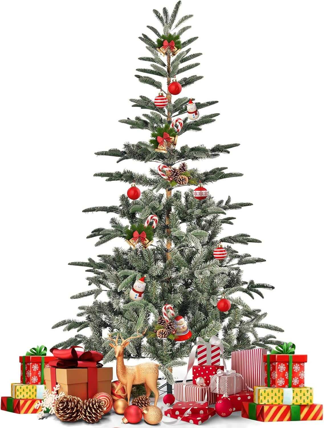 2025 Upgrade Edition Artificial Christmas Tree: 7.5ft Noble Fir ...