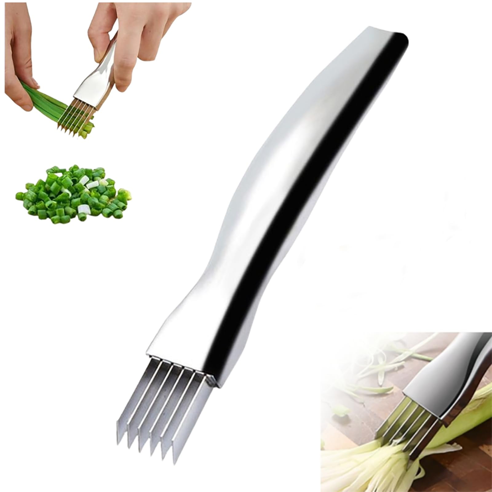 2025 Upgrade Green Onion Cutter Stainless Steel Chopped Kitchen Slicing ...