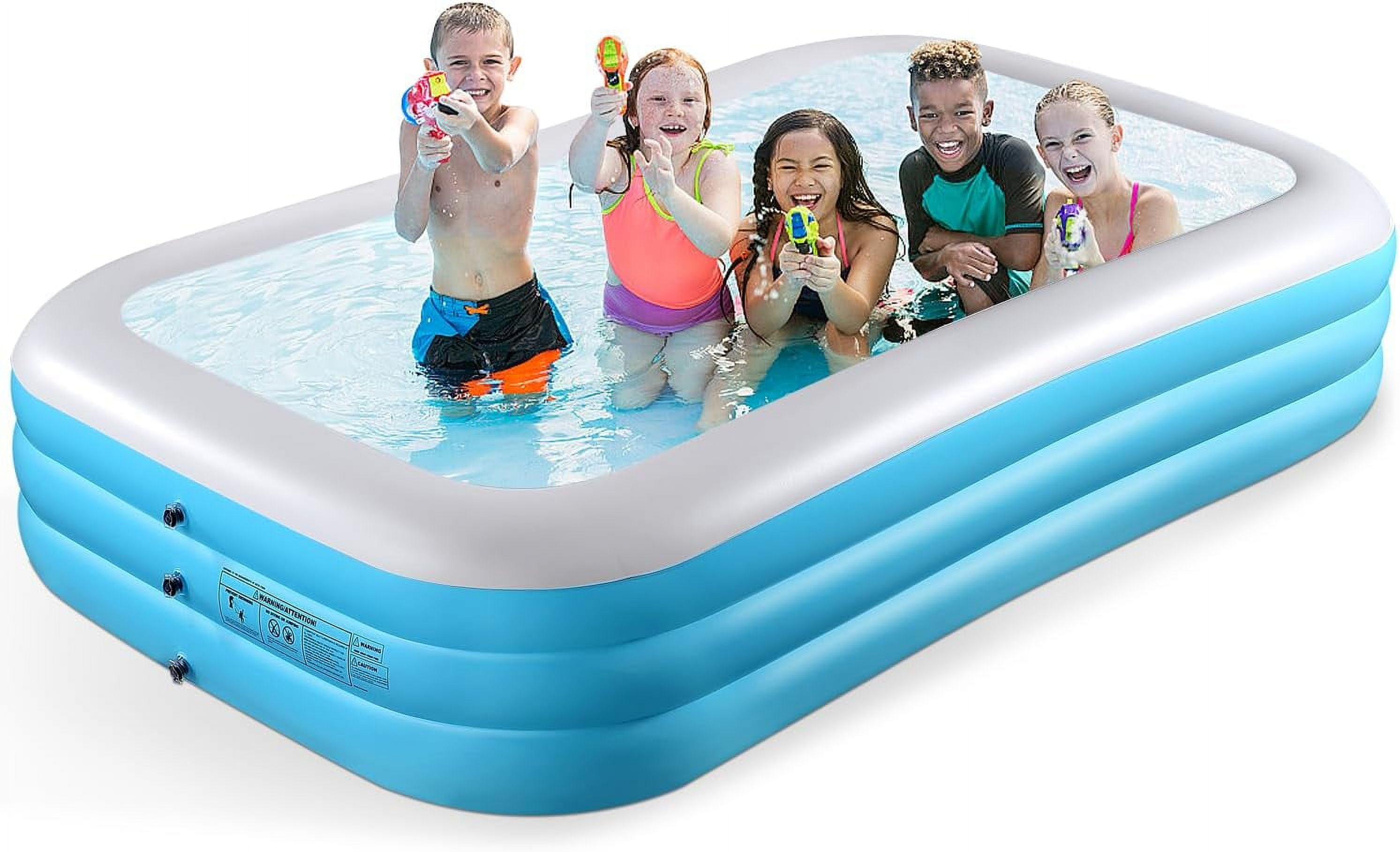 2025 Upgrade Inflatable Pool for Kids and Adults-120"*72"*22" Full ...