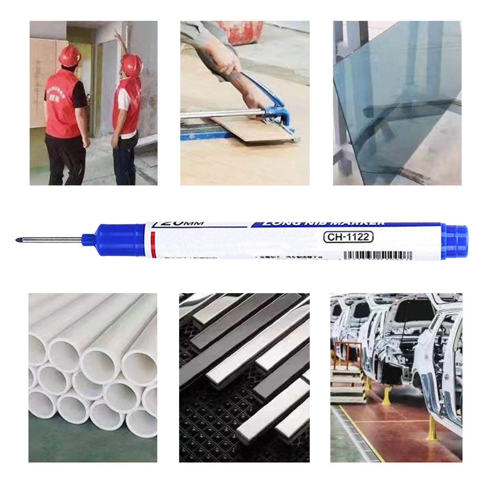 2025 Upgrade Long Head Deep Hole Marker Pen Quick-Dry Construction ...