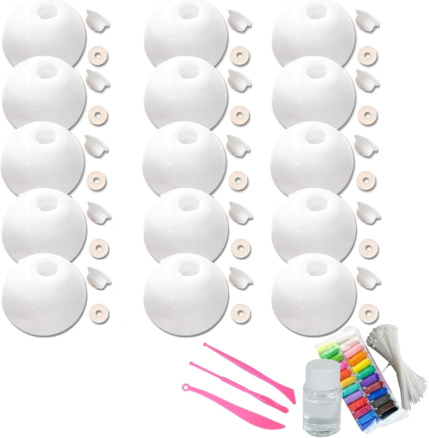 2025 Upgrade Milky Blank Skins Empty Stress Ball DIY Kit, with Stress ...