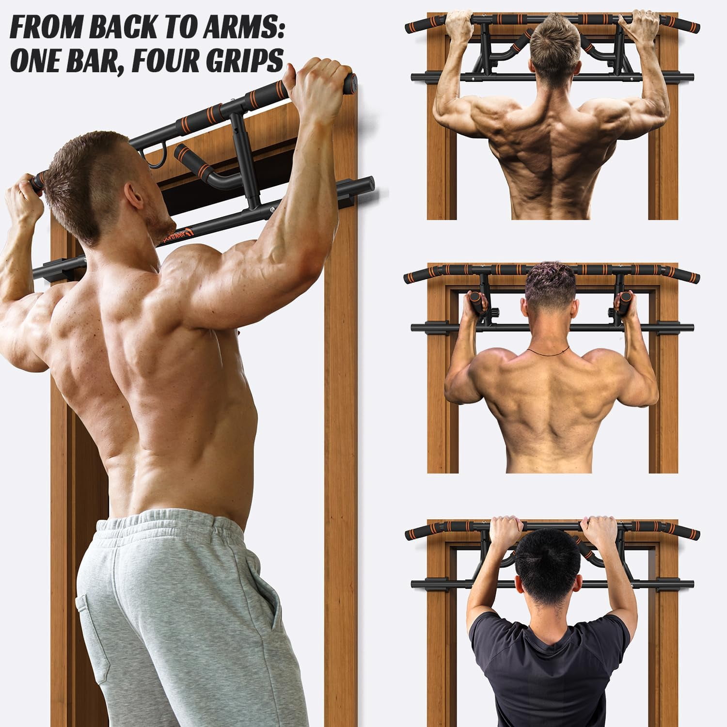 2025 Upgrade Pull up Bar for Doorway with Folding Handle, Door Pull up ...