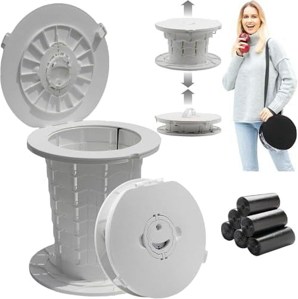 2025 Upgrade Retractable Portable Toilet with 30 Toilet Bag, Travel ...