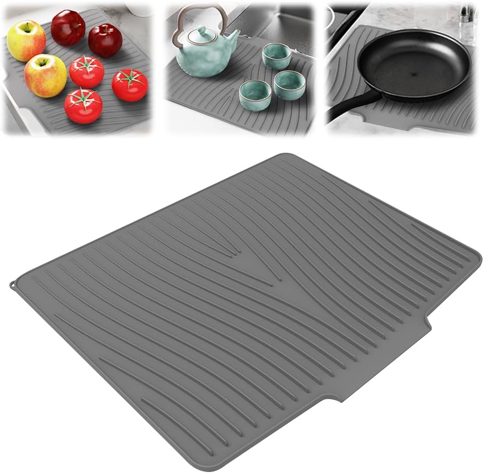 2025 Upgrade Silicone Dish Drying Mat for Kitchen Counter, Extra Large ...