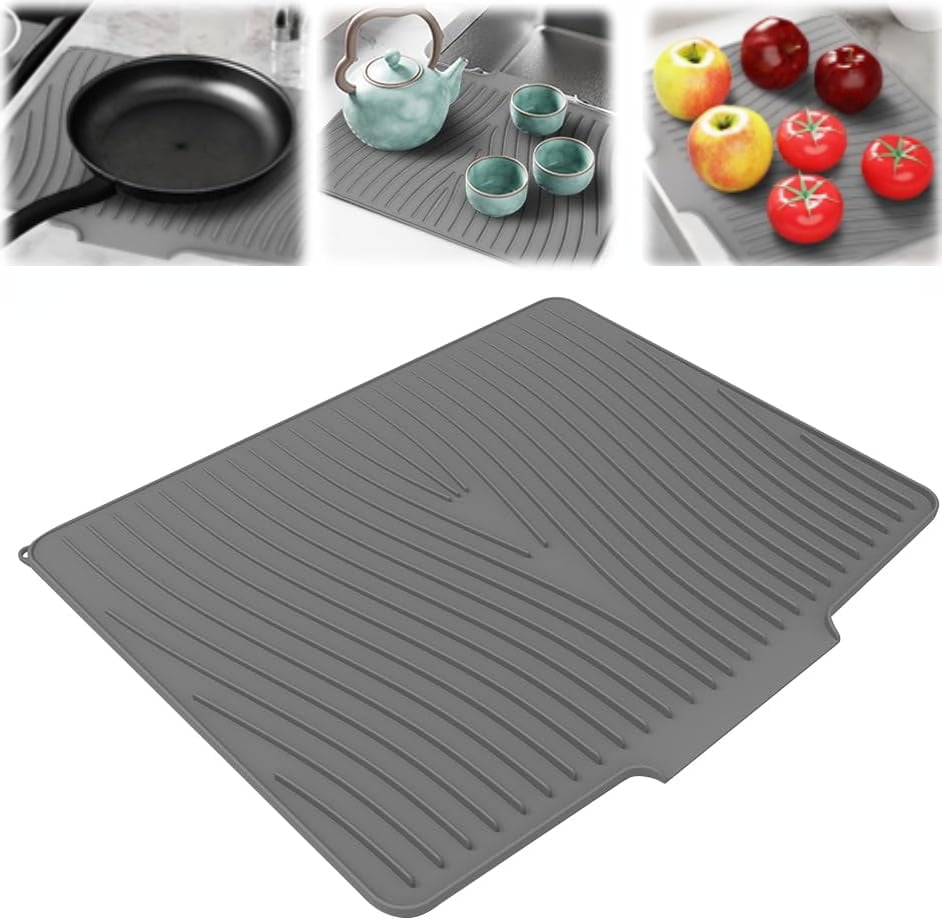 2025 Upgrade Silicone Dish Drying Mat for Kitchen Counter, Extra Large ...