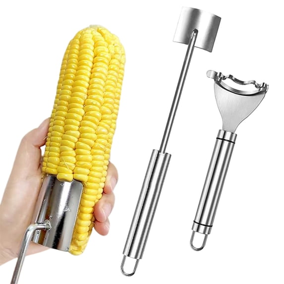2025 Upgrade Stainless Steel Corn Kernel Stripper – Ergonomic Long ...
