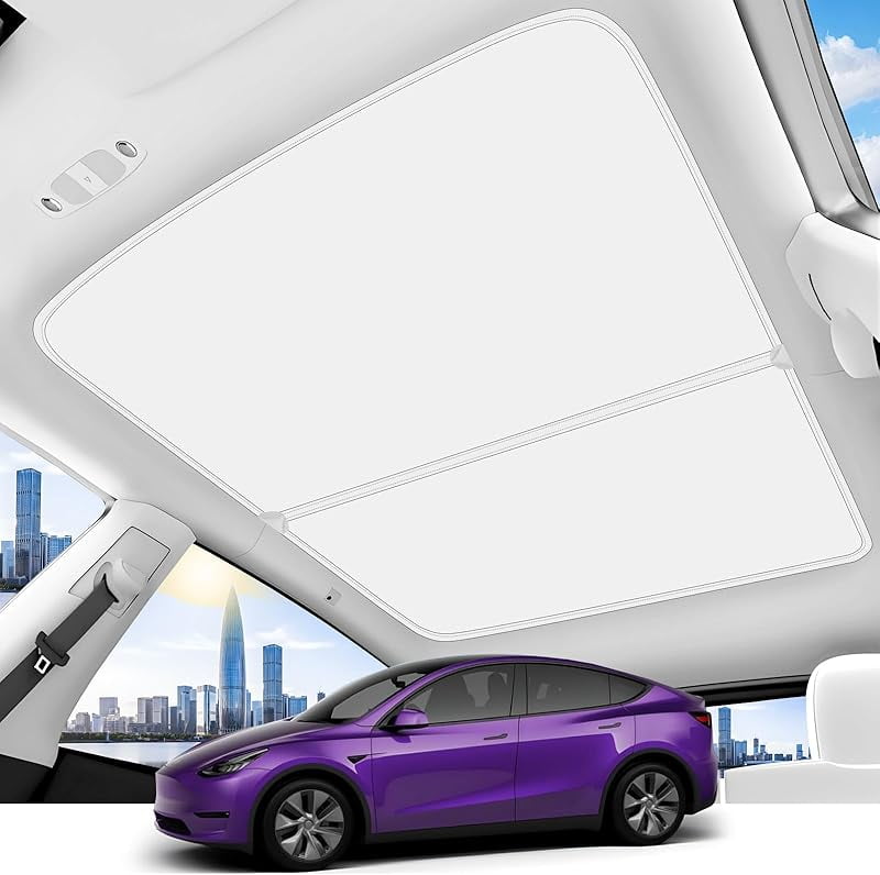 2025 Upgrade Sunshade Roof for Tesla Model Y 2025-2020 [No-Gap/Sag-Free ...