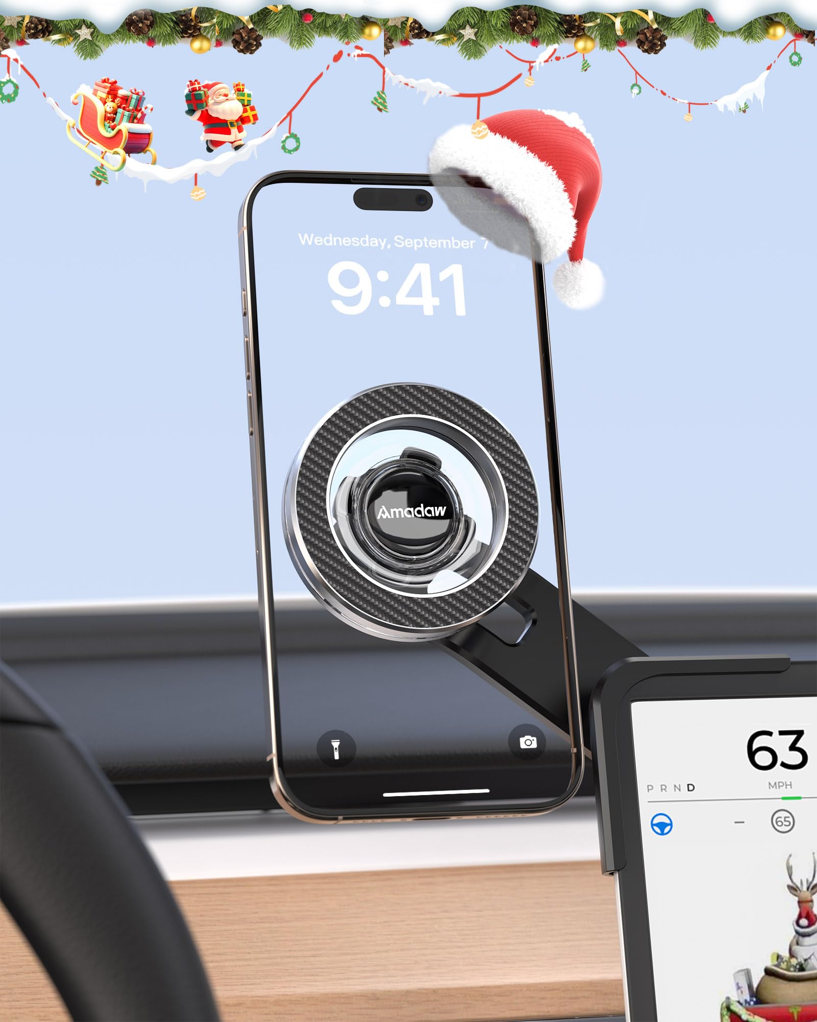 2025 Upgrade Tesla Phone Mount, [Strongest Magnet] Car Mount for ...