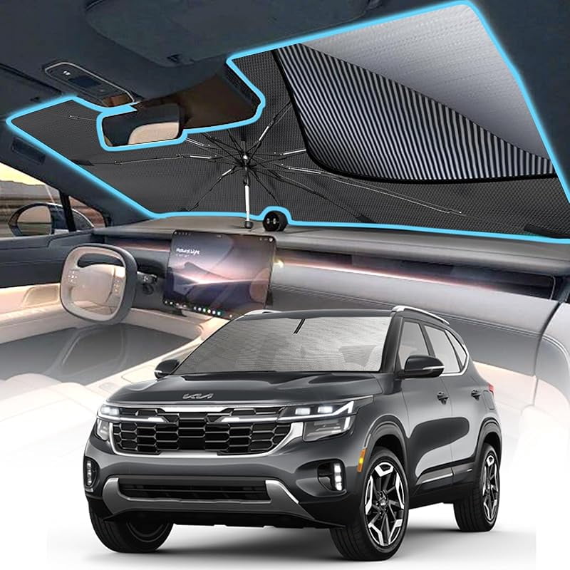 [2025 Upgrade] Windshield Sun Shade Umbrella, Foldable Car Sun Shade ...