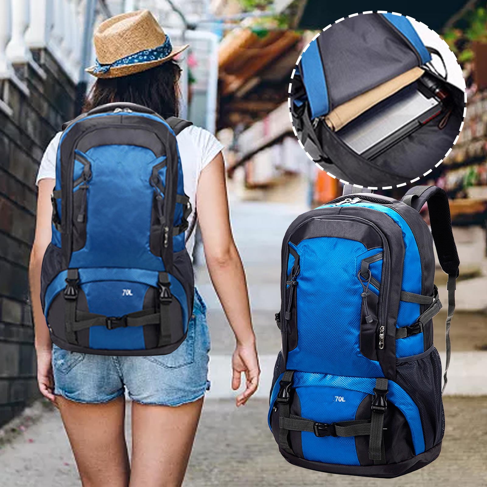 2025 Upgraded 50L Waterproof Hiking Backpack - Lightweight ...
