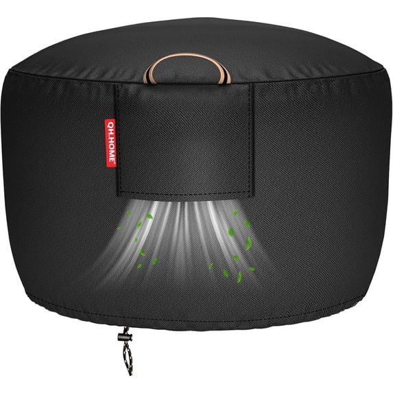 [2025 Upgraded 900D Fabric] Fire Pit Cover Round for 33-36 inch Fire ...