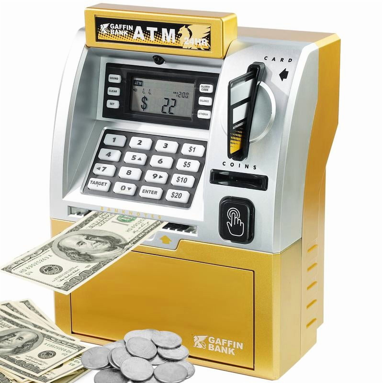 2025 Upgraded ATM Piggy Bank Toy for Kids with Debit Card, Coin ...
