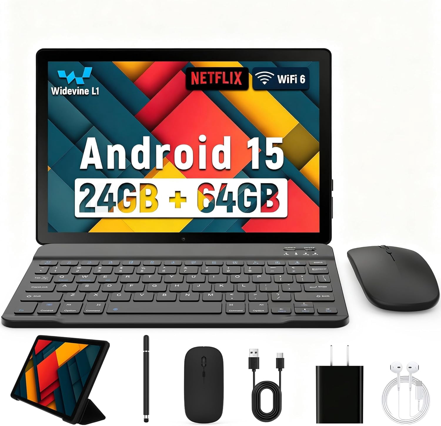 2025 Upgraded Android Tablet 10.1 Inch with IPS Touch Screen, Dual ...