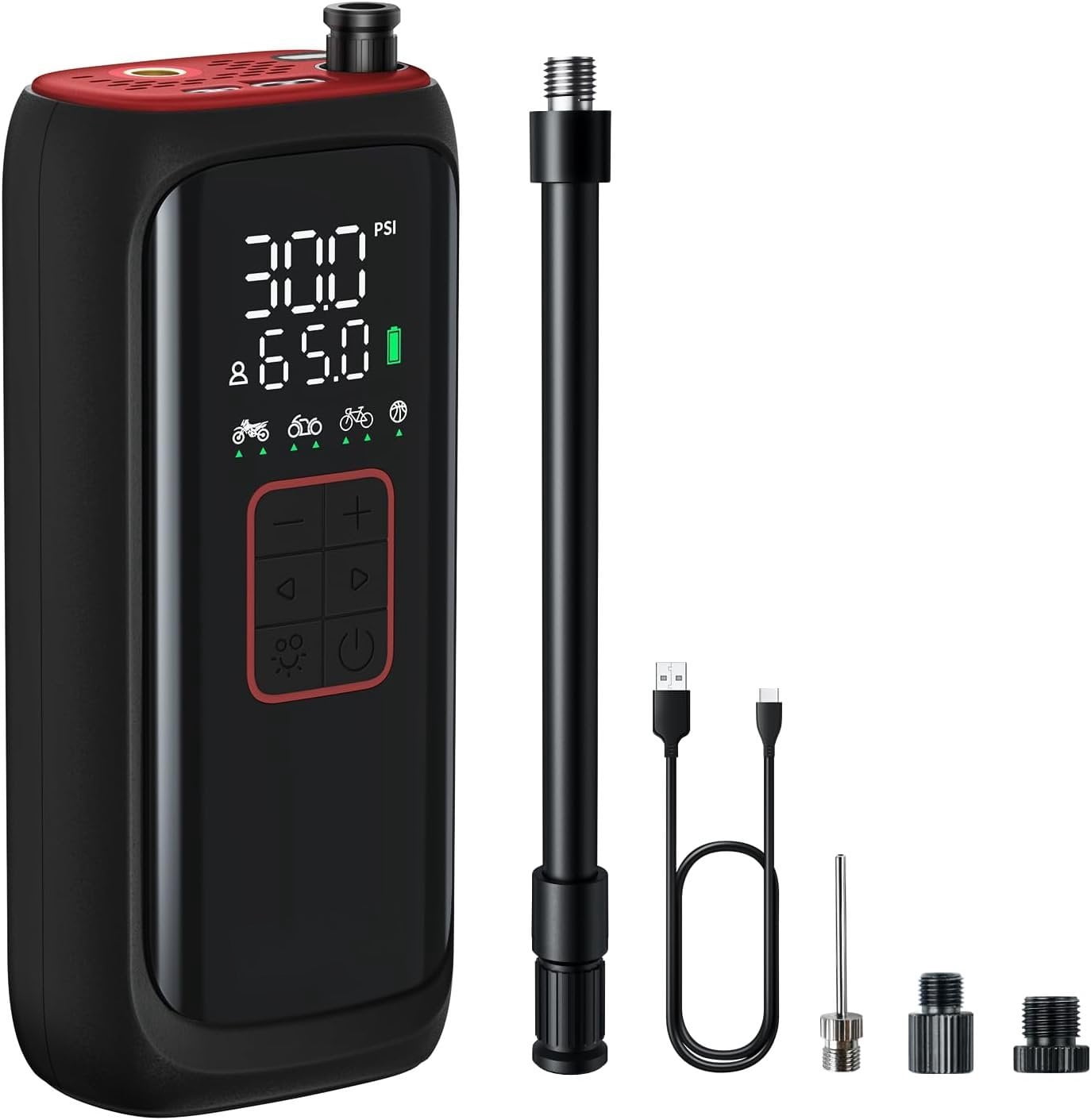 [2025 Upgraded] BM1 Pump [20s Inflation] 150PSI Electric Bicycle Air ...