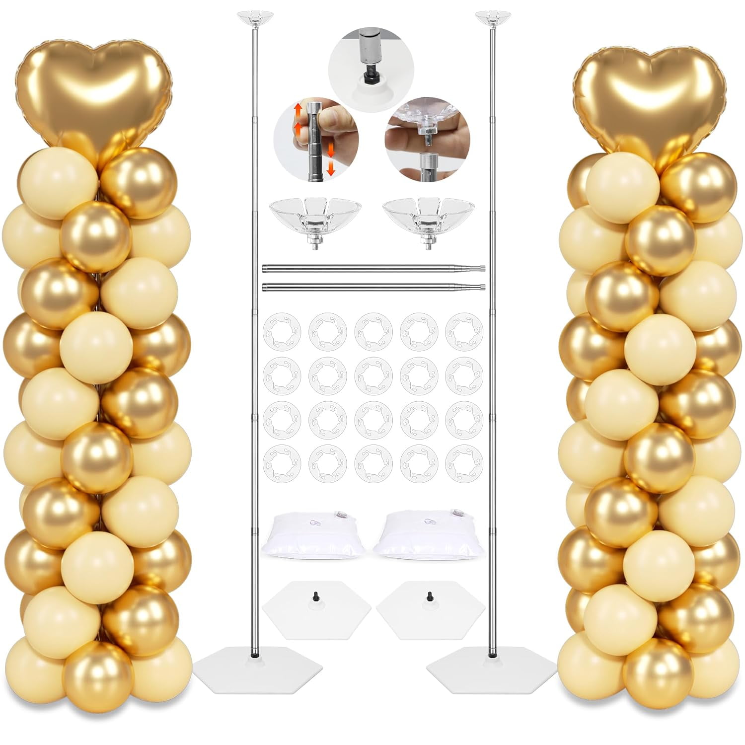 2025 Upgraded Balloon Column Stand Kit, 7 Feet Height Adjustable ...