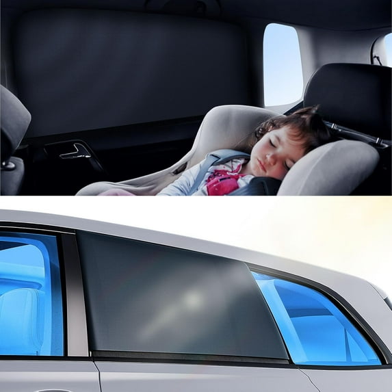 2025 Upgraded] Car Window Shades for Baby, [100% UV Block & Ice-Crystal ...