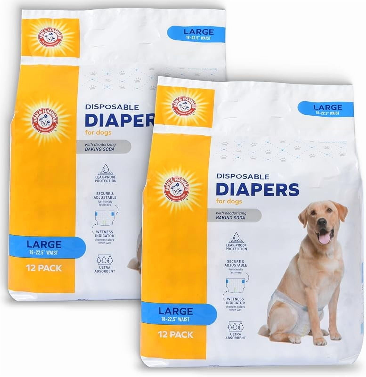 for Pets Female Dog Diapers, Size Large, 12 Count | Ultra-Absorbent ...