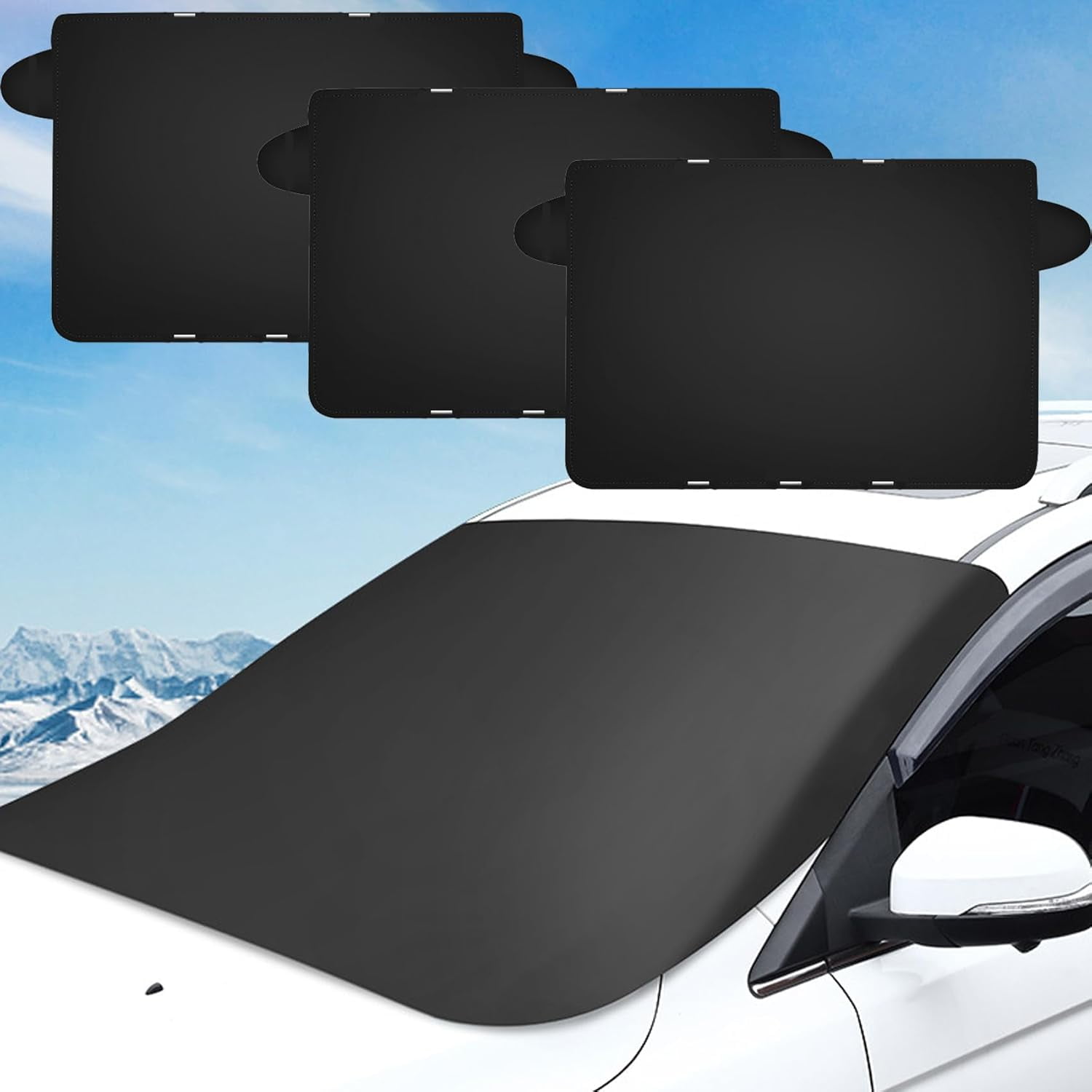2025 Upgraded Car Windshield Magnetic Snow Cover, Winter Silver-Coated ...