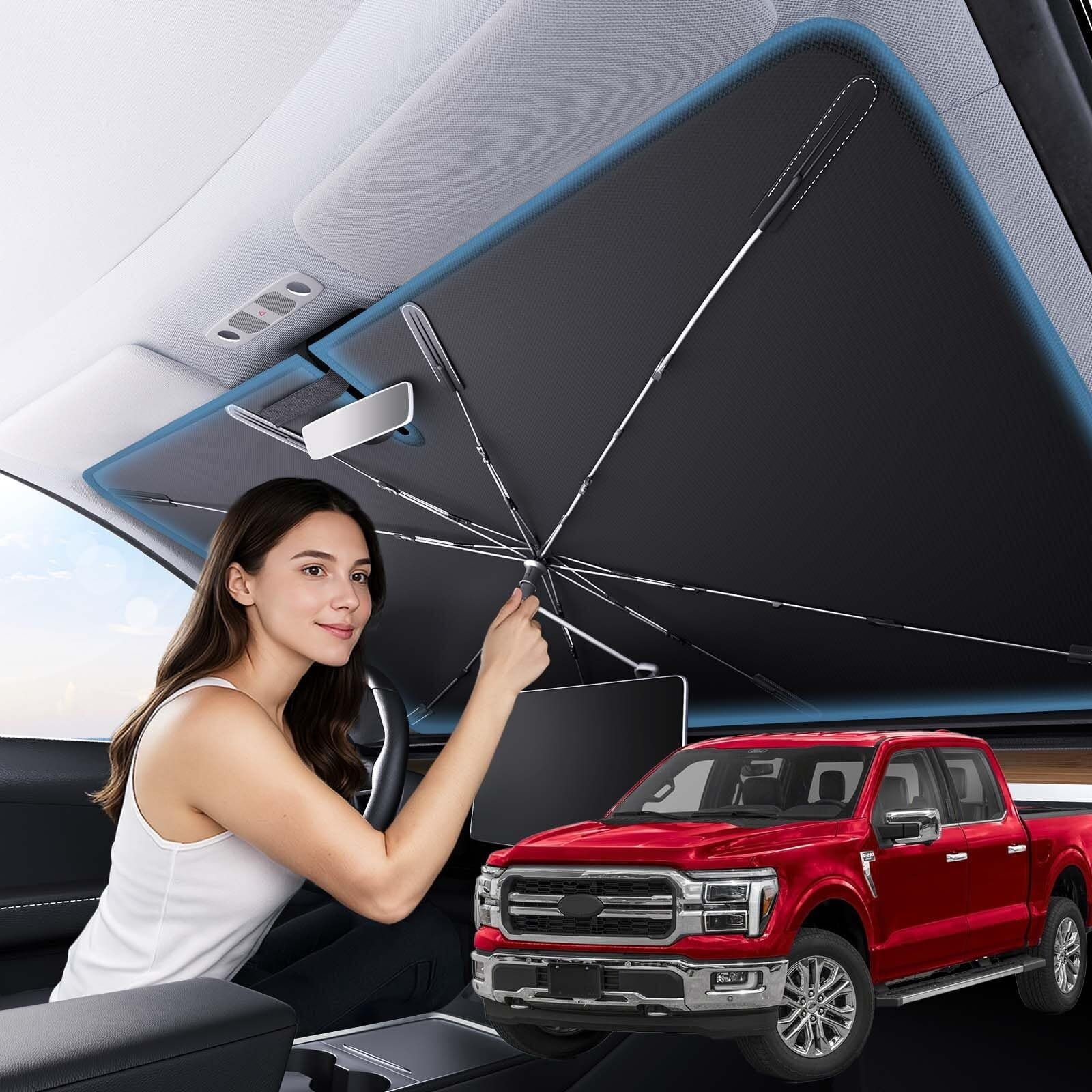2025 Upgraded Car Windshield Sun Shade [Cool Down by 75 ] with Heat ...