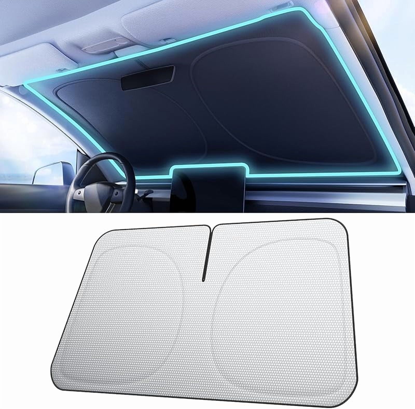 [2025 Upgraded] Car Windshield Sun Shade [Dot Matrix Reflective Coating ...
