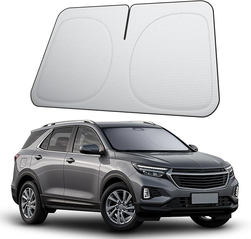 [2025 Upgraded] Car Windshield Sun Shade [Dot Matrix Reflective Coating ...