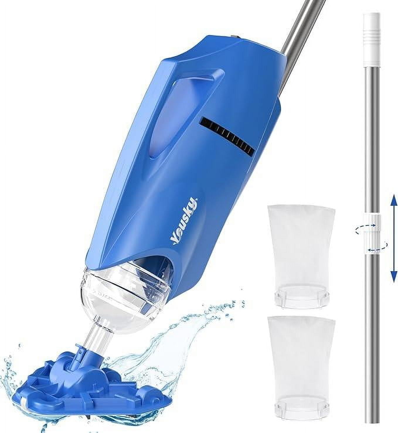 2025 Upgraded Cordless Pool Vacuum with Telescopic Pole | 18 GPM ...