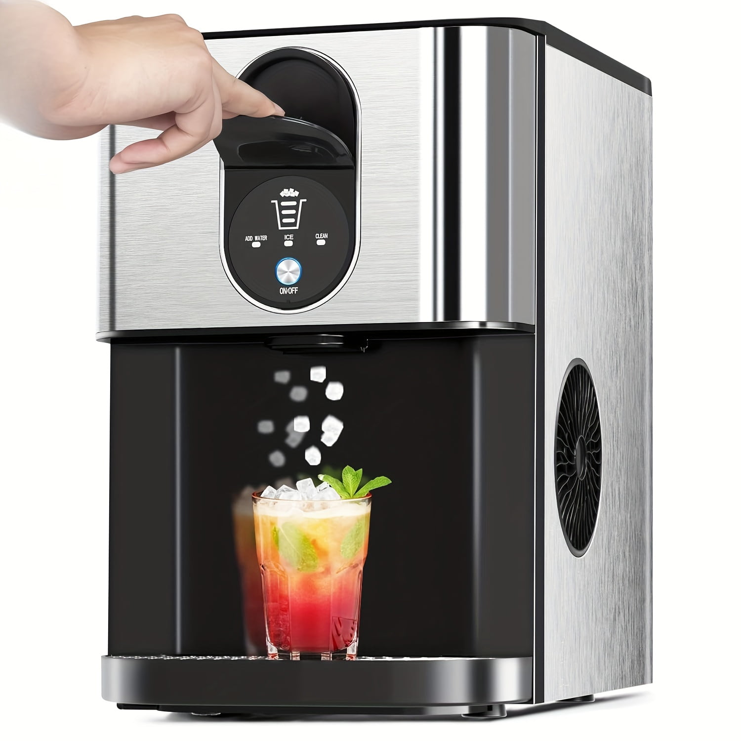 2025-Upgraded Countertop Nugget Ice Maker - 45LBS/24H Soft Chewable Ice ...