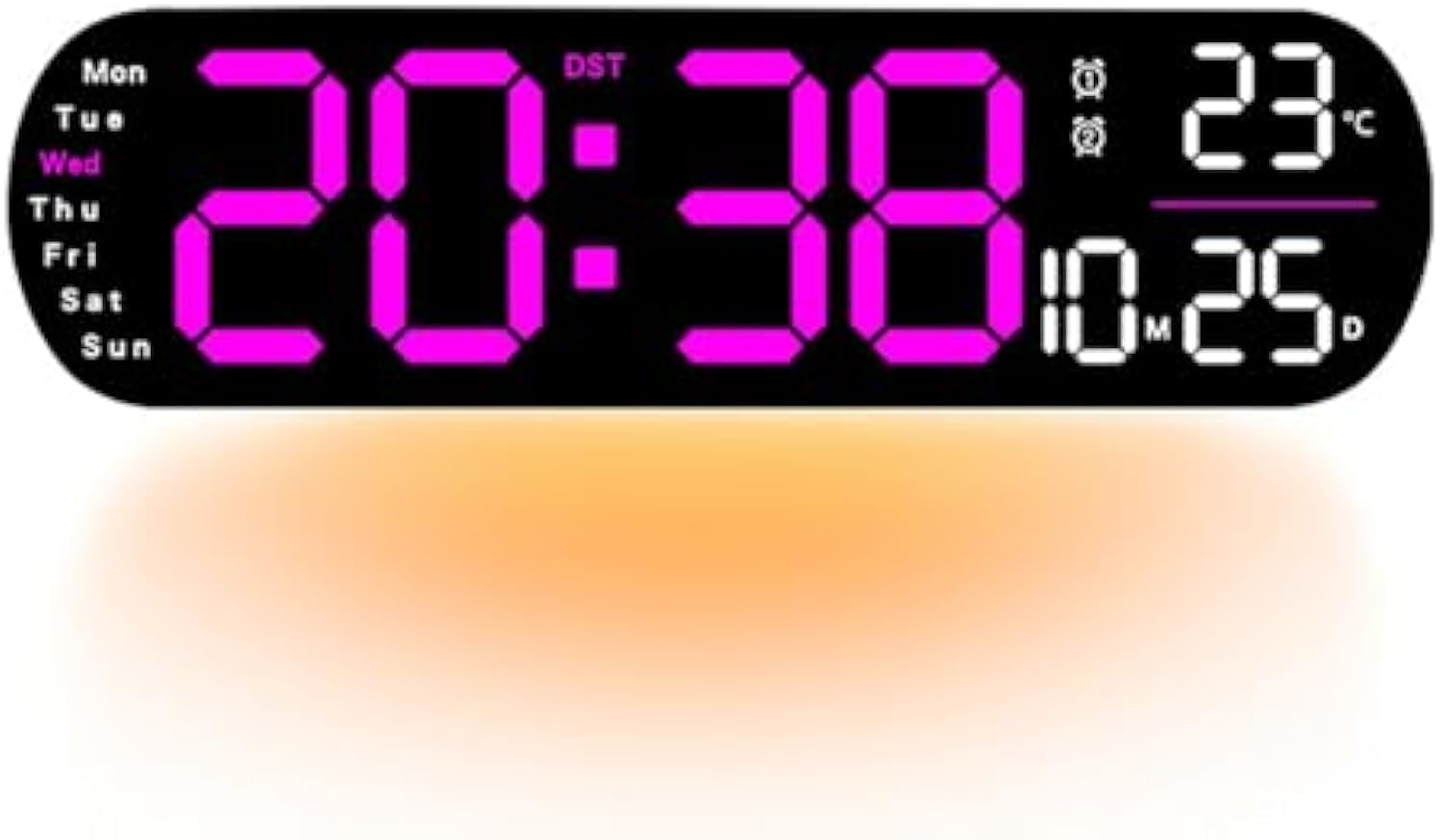 2025 Upgraded Digital Wall Clock Large Display, Big LED Display Digital ...