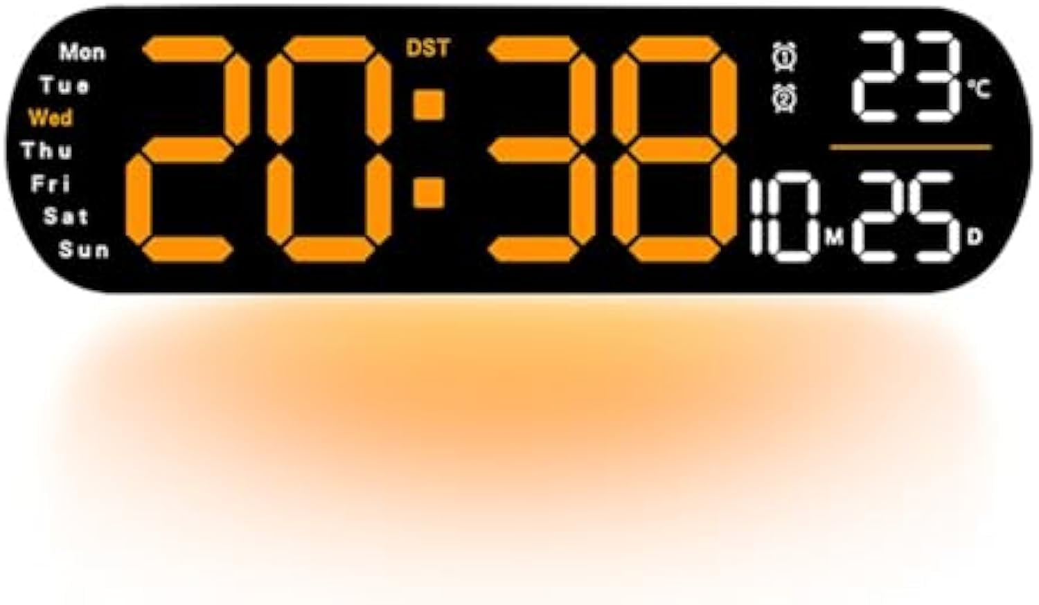 2025 Upgraded Digital Wall Clock Large Display, Big LED Display Digital ...