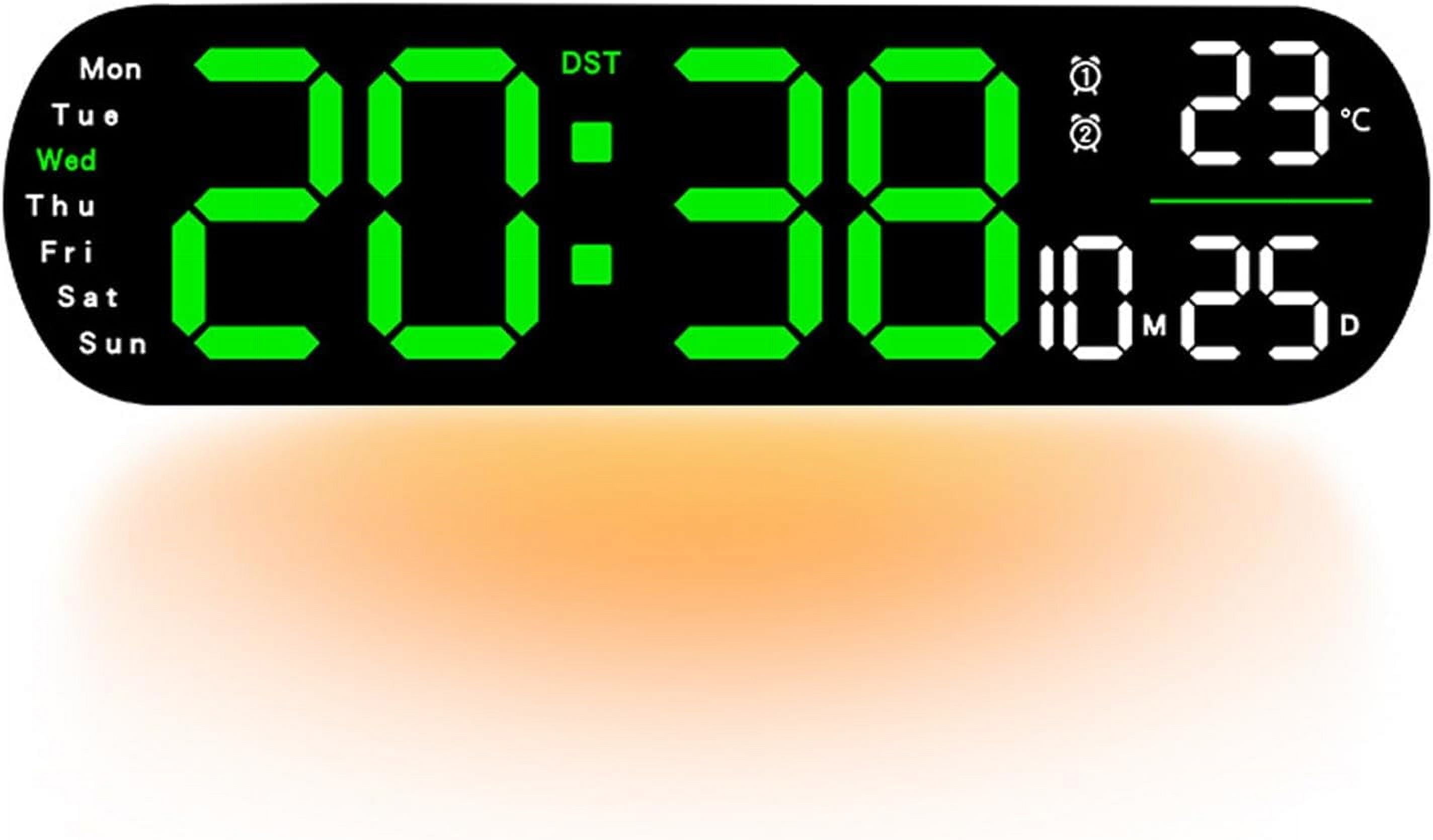 2025 Upgraded Digital Wall Clock Large Display, Large Digital Wall ...