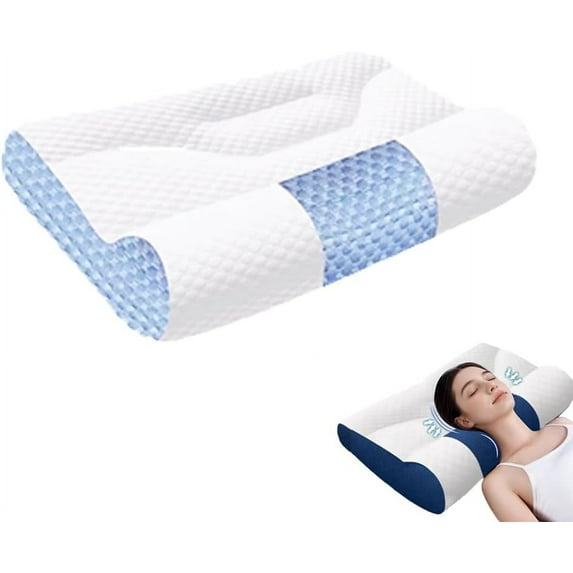 2025 Upgraded Ergonomic Cervical Support Neck Pillow - Pain Relief ...