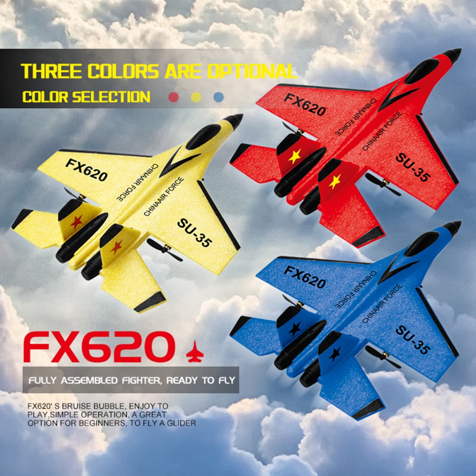 2025 Upgraded Glider Airplane with Propeller, 2.4G Remote Control 360 ...