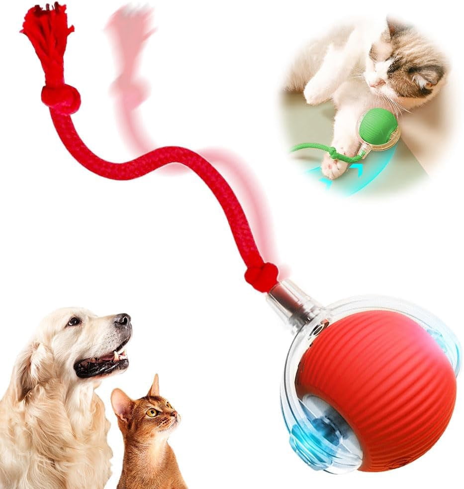 2025 Upgraded Interactive Cat Toy Balls - Smart Self-Rolling for Bored ...