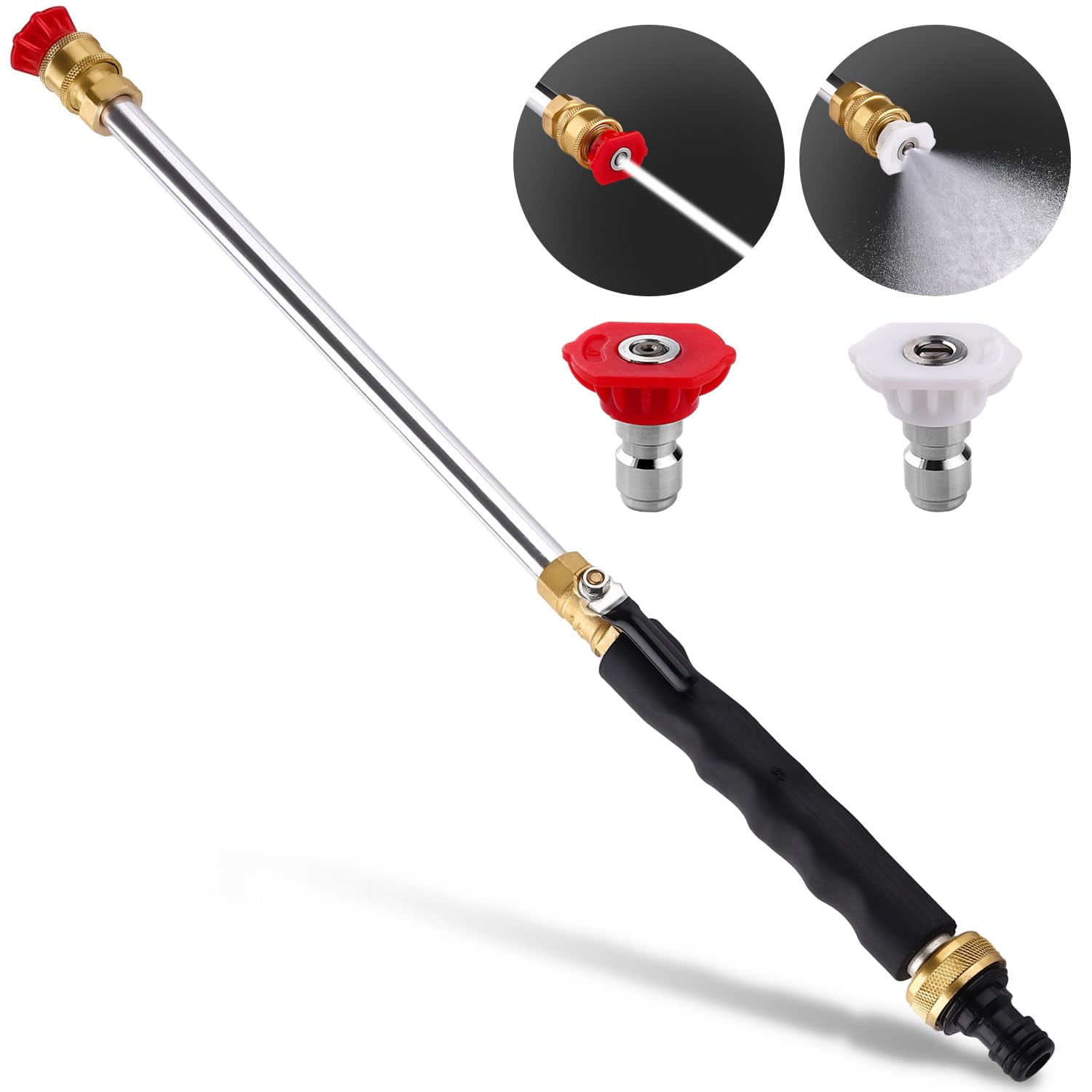 2025 Upgraded Jet Nozzle Power Washer for Garden Hose, Includes 2 High ...