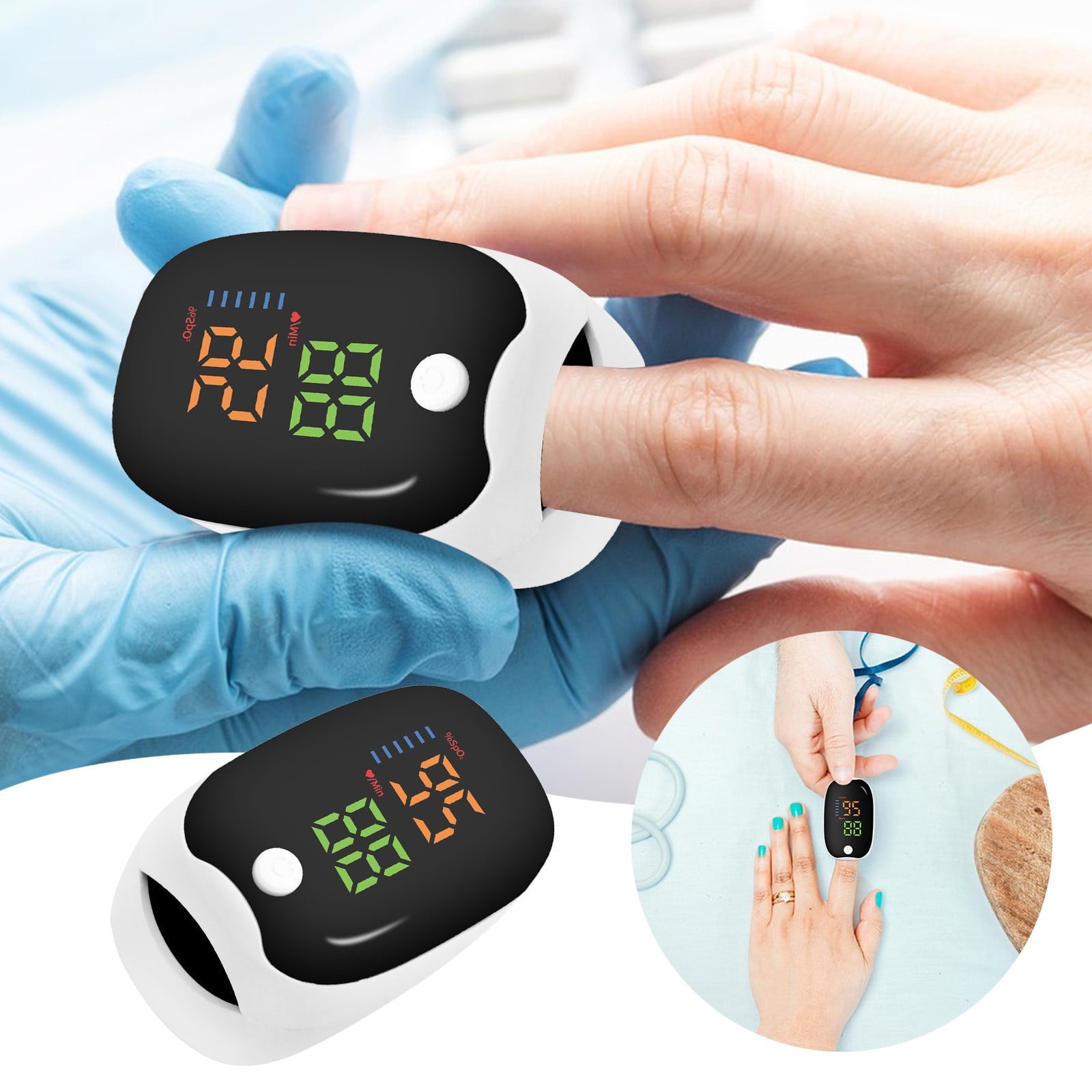 2025 Upgraded LED Finger BloodOxygen MonitorSporty Non Invasive Light ...