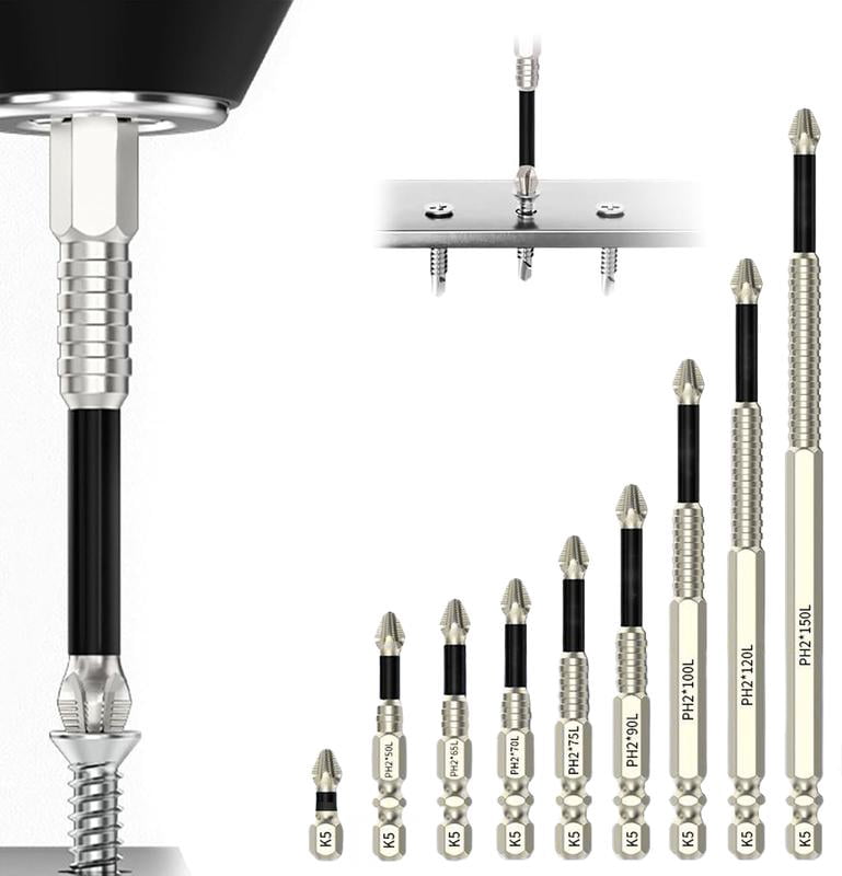 2025 Upgraded Magnetic Screwdriver Drill Bit Set Anti-Slip Bits for ...