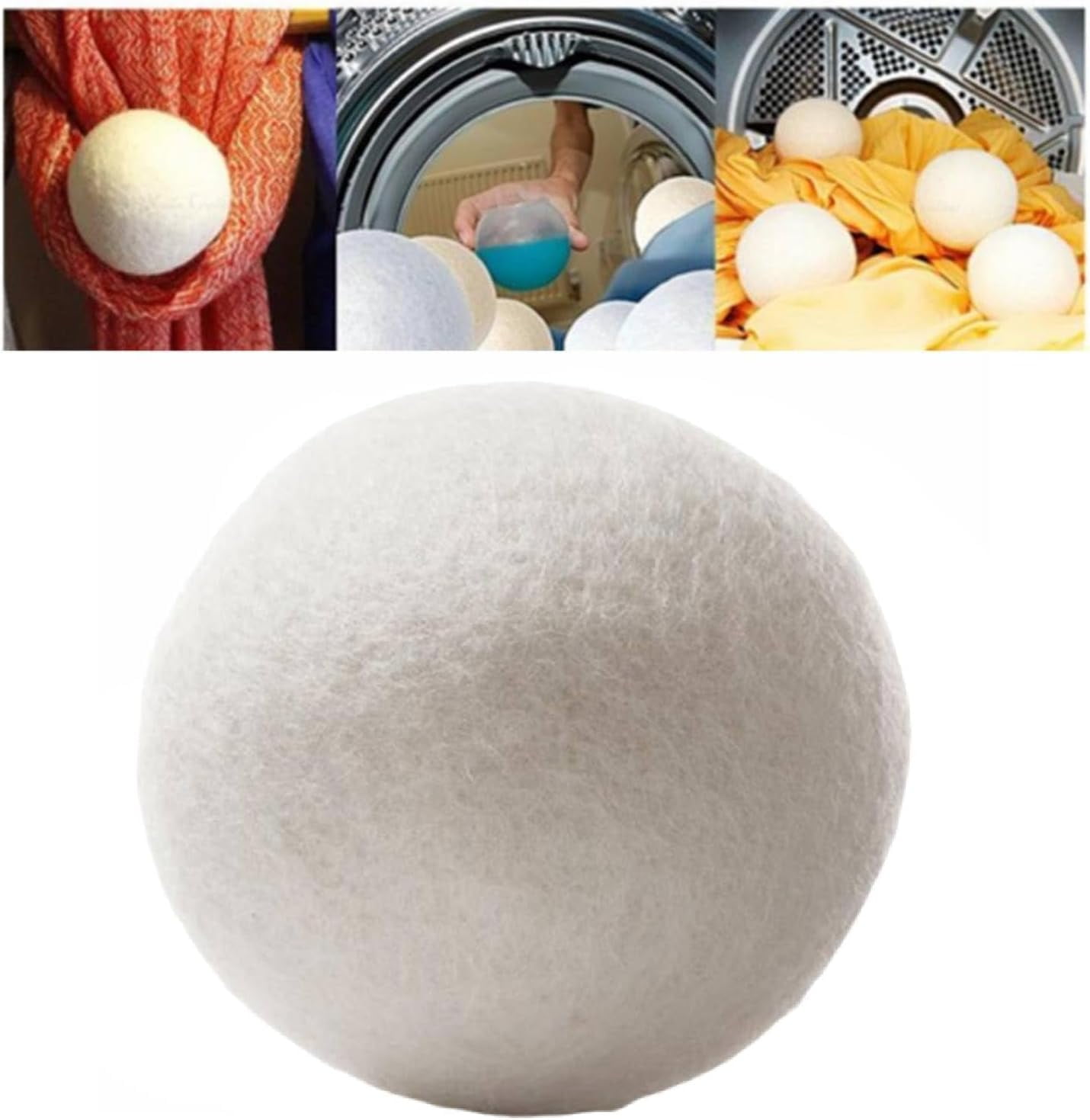 2025 Upgraded New Zealand Laundry Wool Dryer Balls, Premium Reusable Natural Fabric Softener ...
