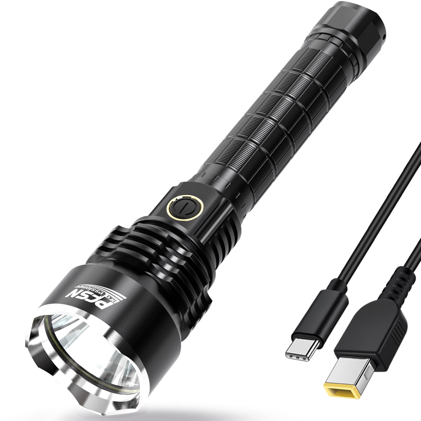【2025 Upgraded】Powerful Flashlight Rechargeable Waterproof Searchlight ...