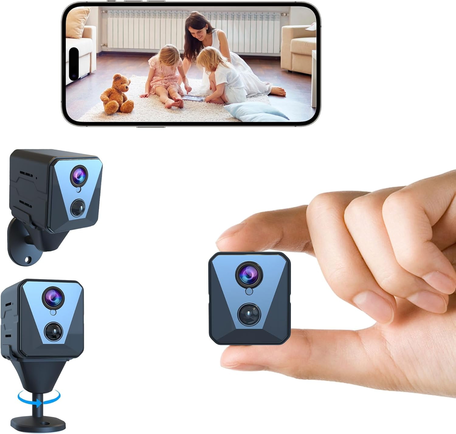 2025 Upgraded Security Camera, 4K HD Mini Nanny Cam for Home with Night ...