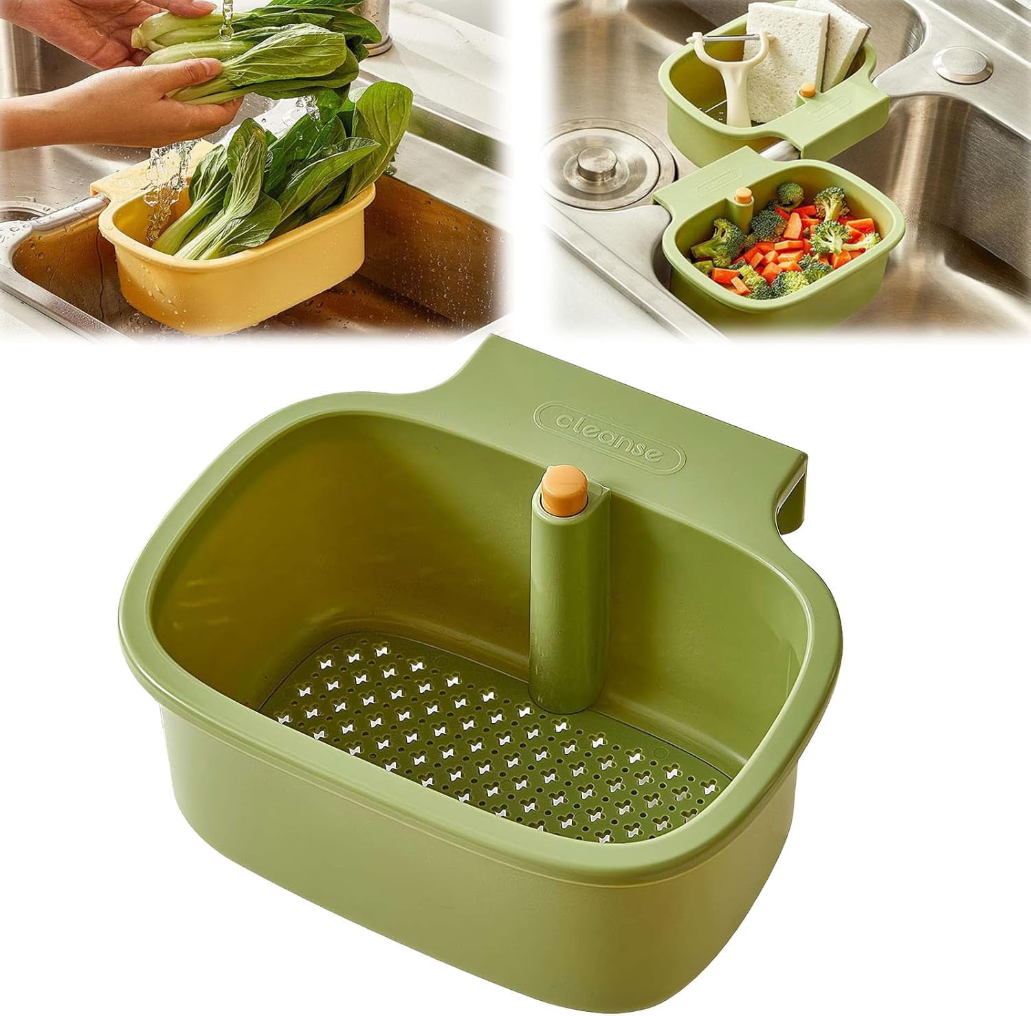 2025 Upgraded Self-Cleaning Sink Strainer Basket, Sink Food Catcher ...