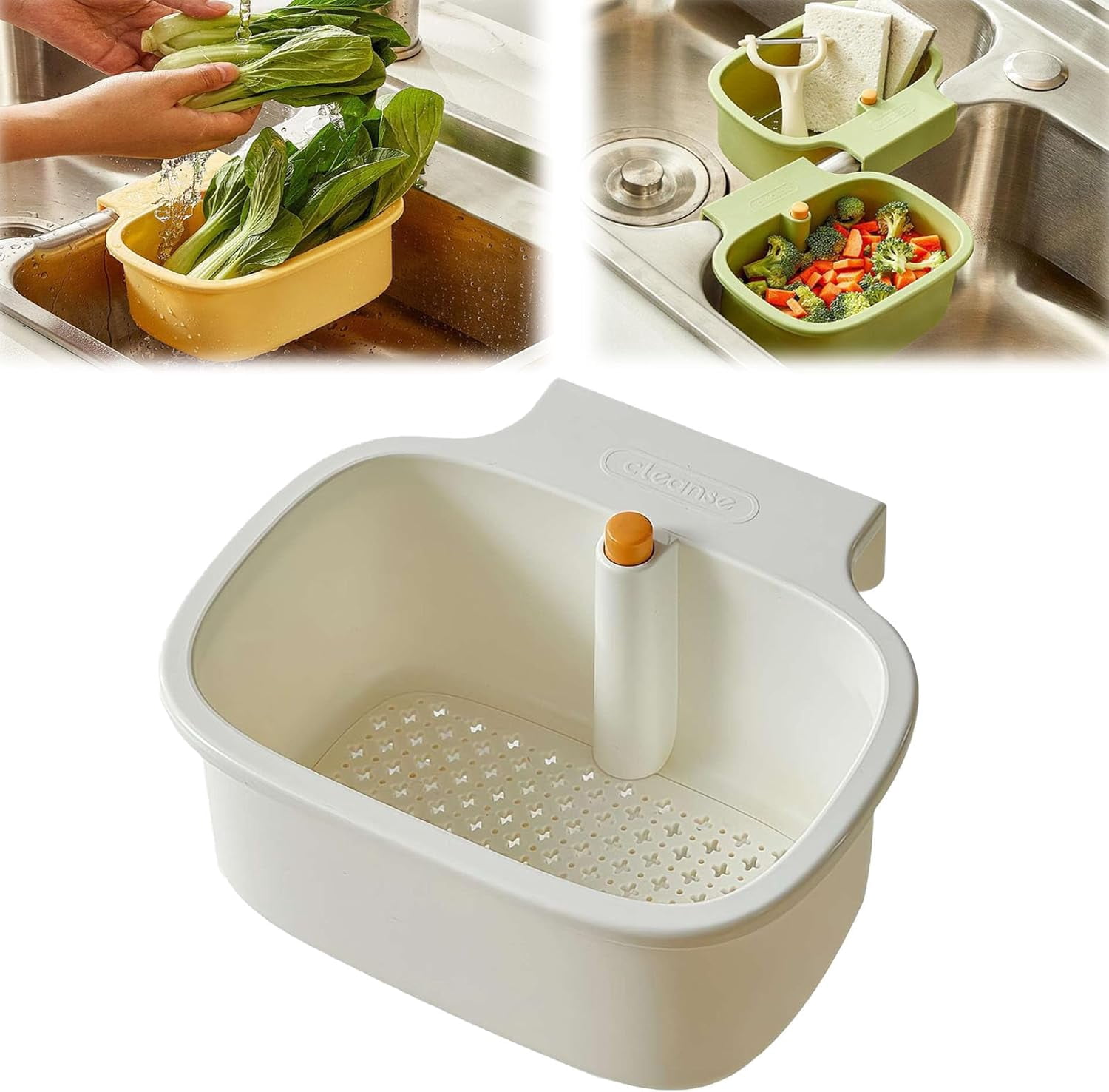 2025 Upgraded Self-Cleaning Sink Strainer Basket, Sink Food Catcher ...