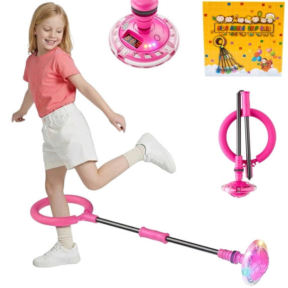 2025 Upgraded Skip Ball Toy with LED Counter, Foldable Ankle Skip Ball ...