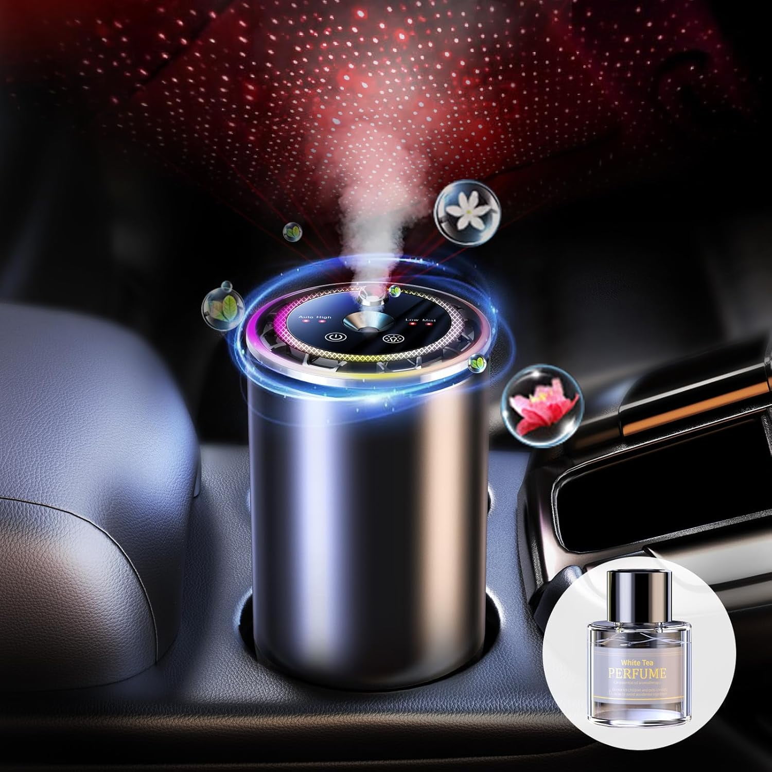 2025 Upgraded Smart Car Air Fresheners Diffuser with Starry Sky ...