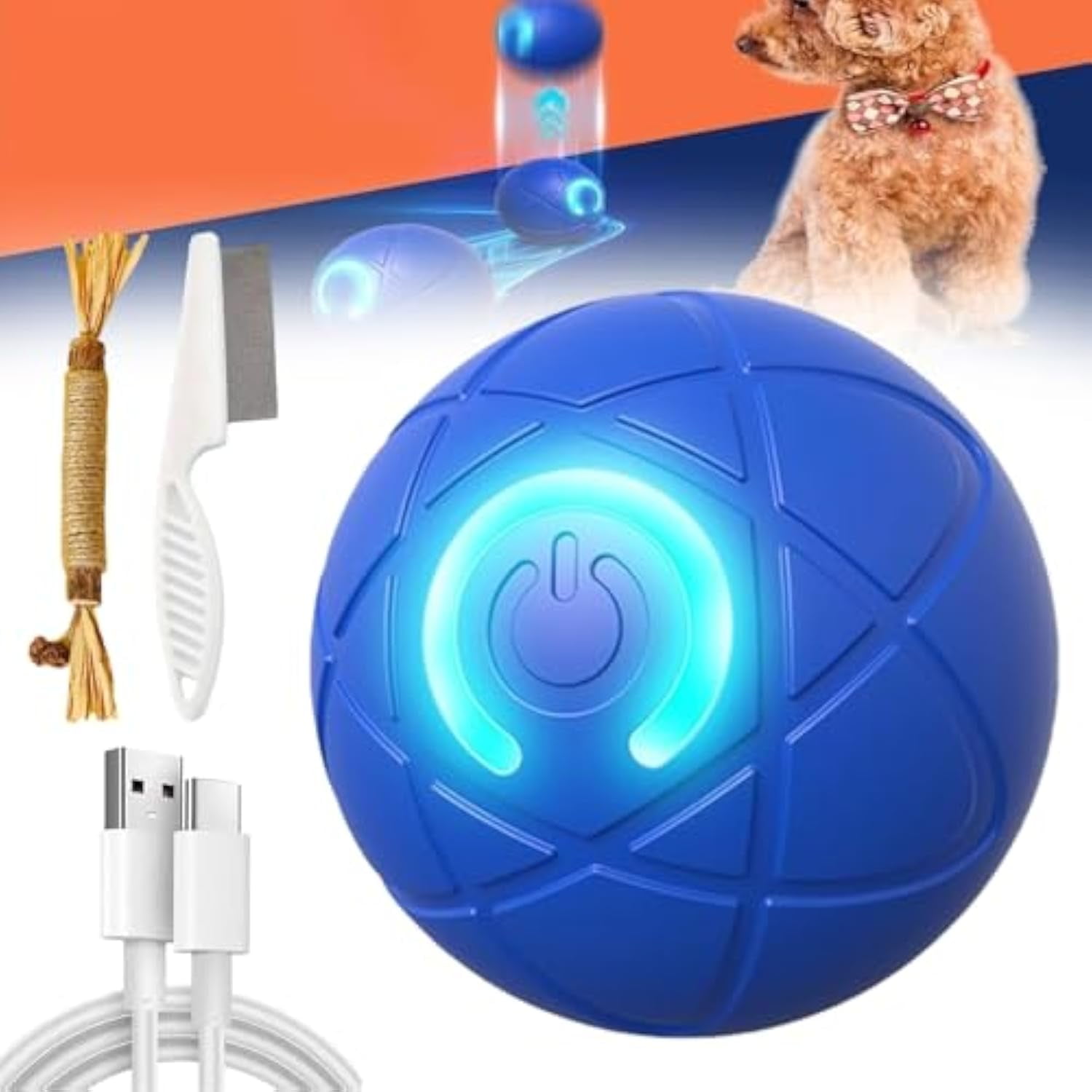 2025 Upgraded Smart Jumping Ball for Dogs, Smart Ball Jumping Dog Toy ...