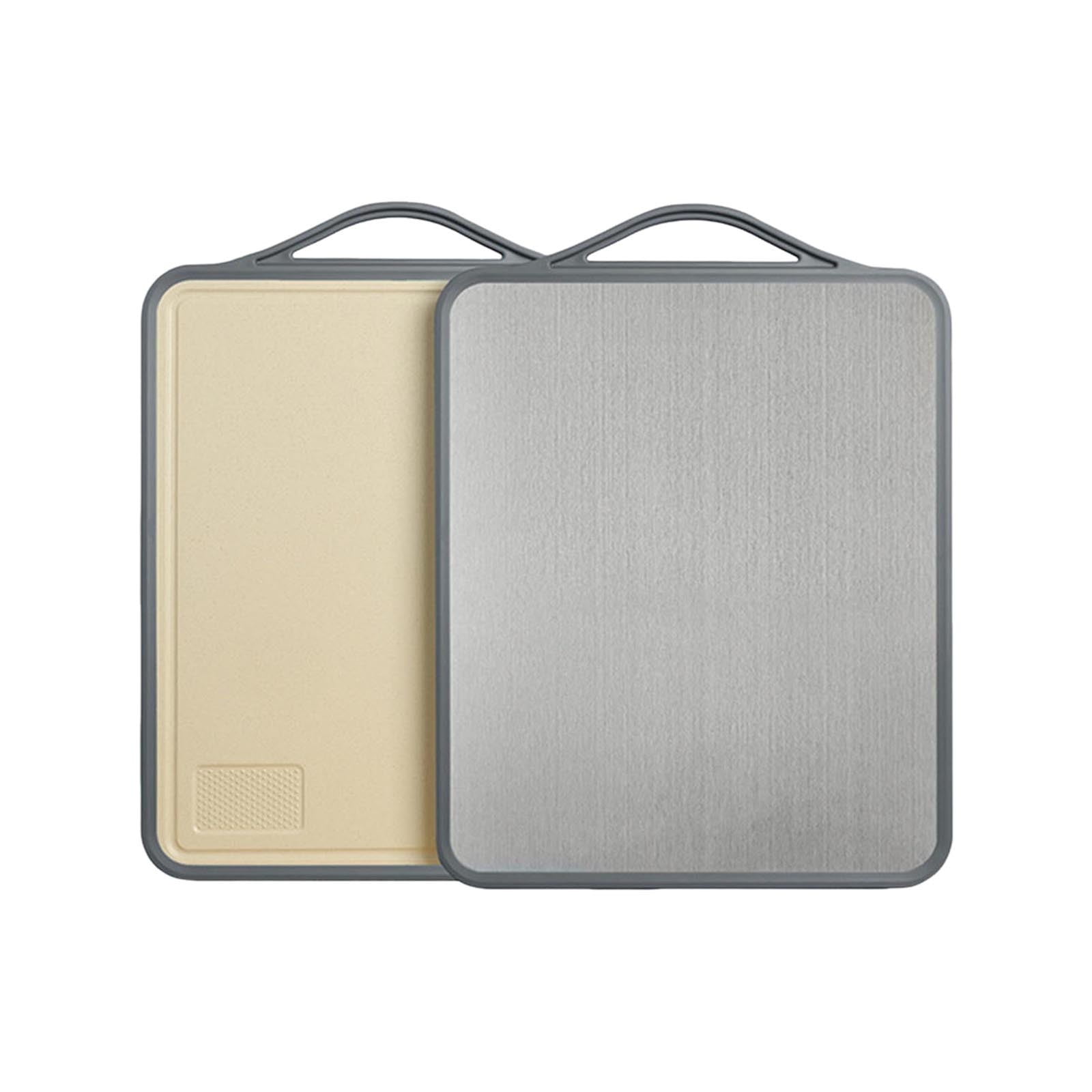 2025 Upgraded Stainless Steel Cutting Board - Double Sided 16x12 Inch ...
