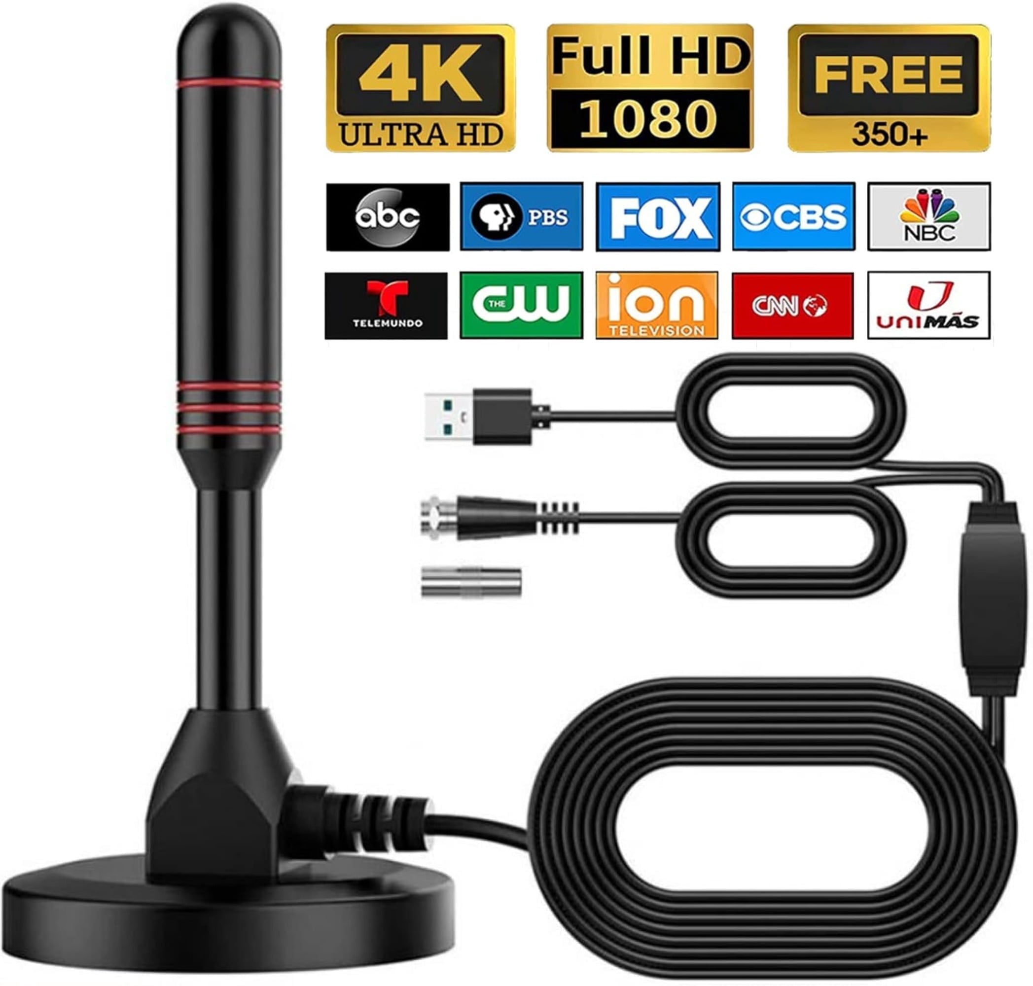 2026 Upgraded Digital TV Antenne for Smart TV, Long Range Reception HD ...