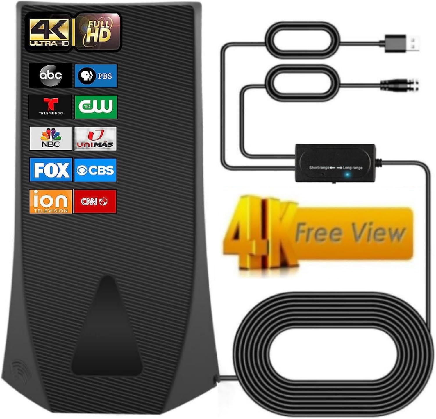 2025 Upgraded TV Antenna for Smart TV, 1800+ Miles Ran Stronst for ...